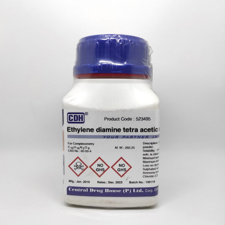 Ethylene Diamine Tetra Acetic Acid AR/ACS – 500 Gram CDH – PT DELTA ...