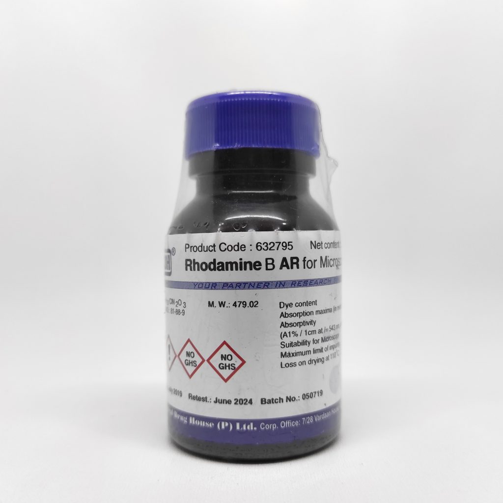 Rhodamine B AR for Microscopy – 25 Gram CDH – PT DELTA PRIMALAB SAINTIFIK